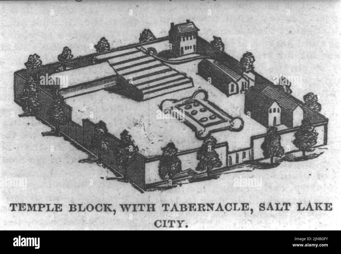 Temple block, with tabernacle, Salt Lake City Stock Photo - Alamy