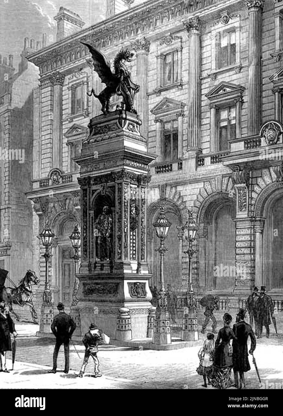 Temple bar memorial Black and White Stock Photos & Images - Alamy