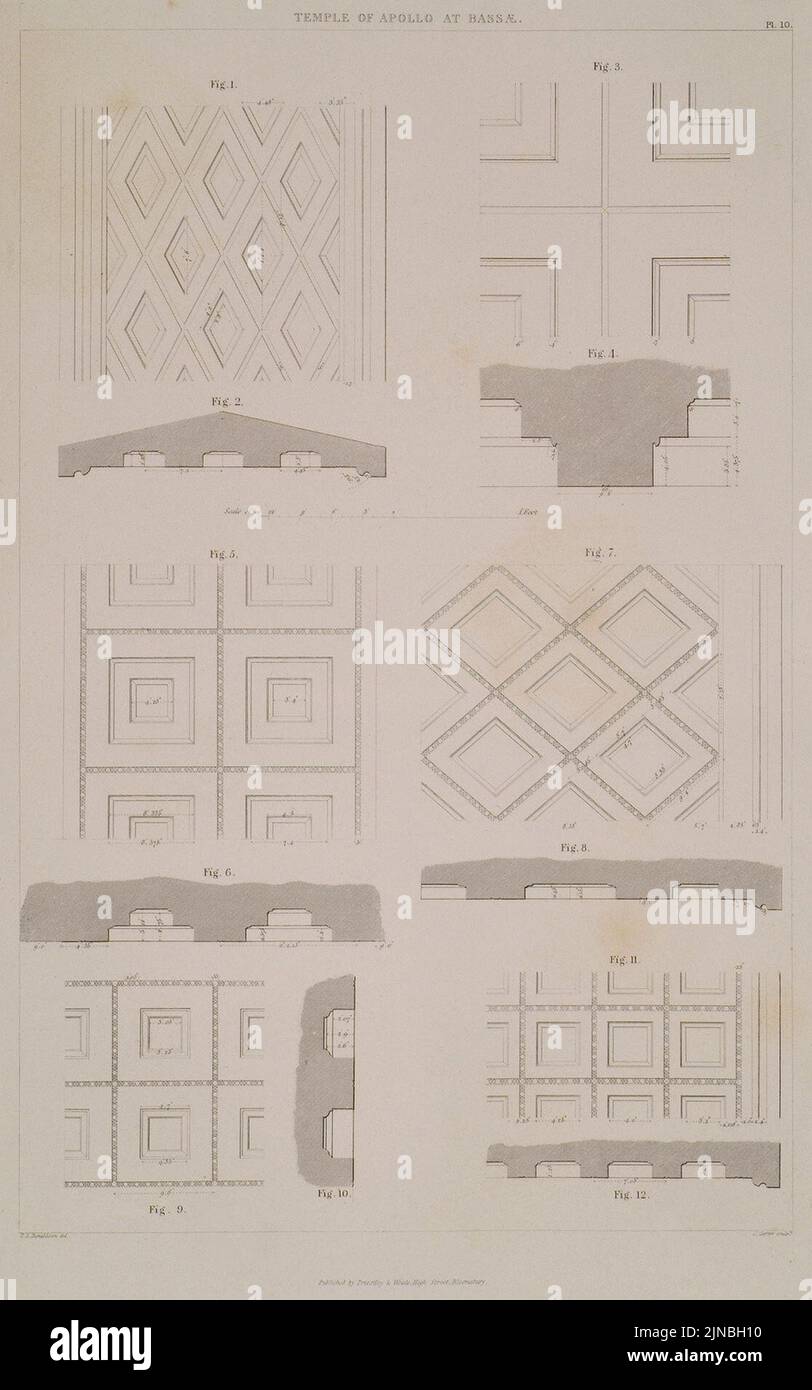 Temple of Apollo at Bassae - The Lacunaria - Cockerell Charles Robert ...