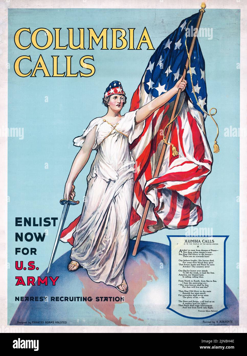 Columbia calls, Enlist now for U. S. Army (1916) American World War I ...