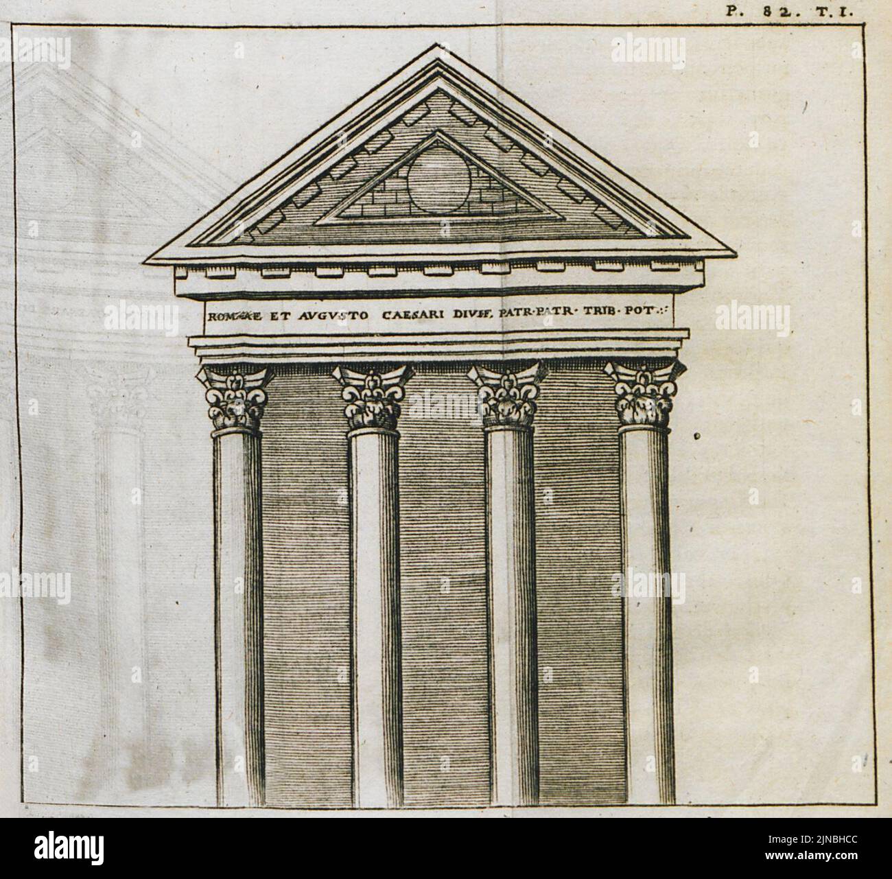 Temple of Rome and Augustus in Pula, Croatia - Spon Jacob - 1678 Stock ...