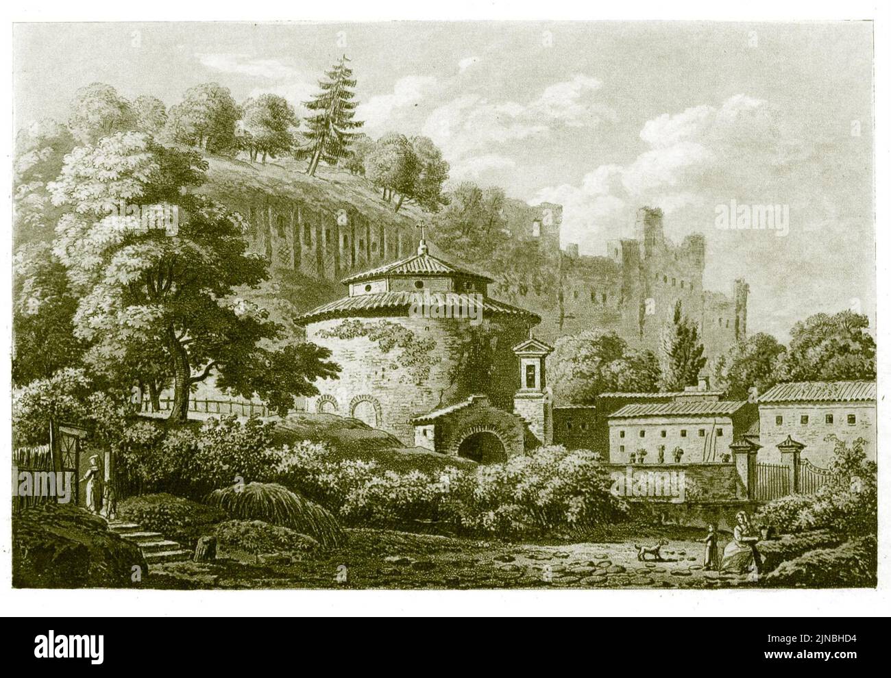 Temple of Remus and Romulus, from a Drawing Made upon the Spot Stock ...