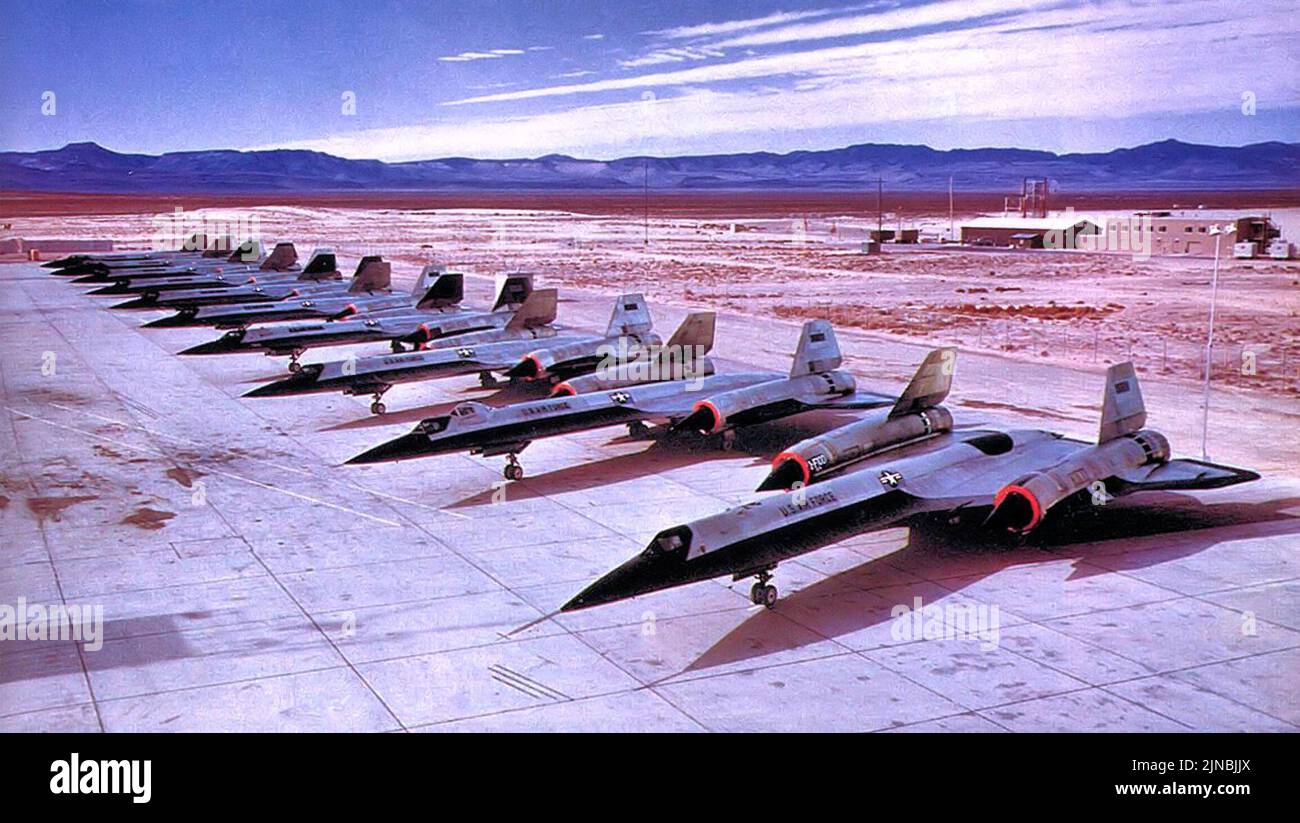 Ten Lockheed A-12s at Palmdale (Plant 42 Stock Photo - Alamy