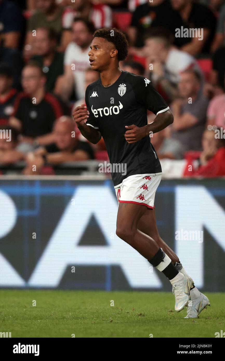 EINDHOVEN - Ismail Jakobs of AS Monaco during the UEFA Champions League ...