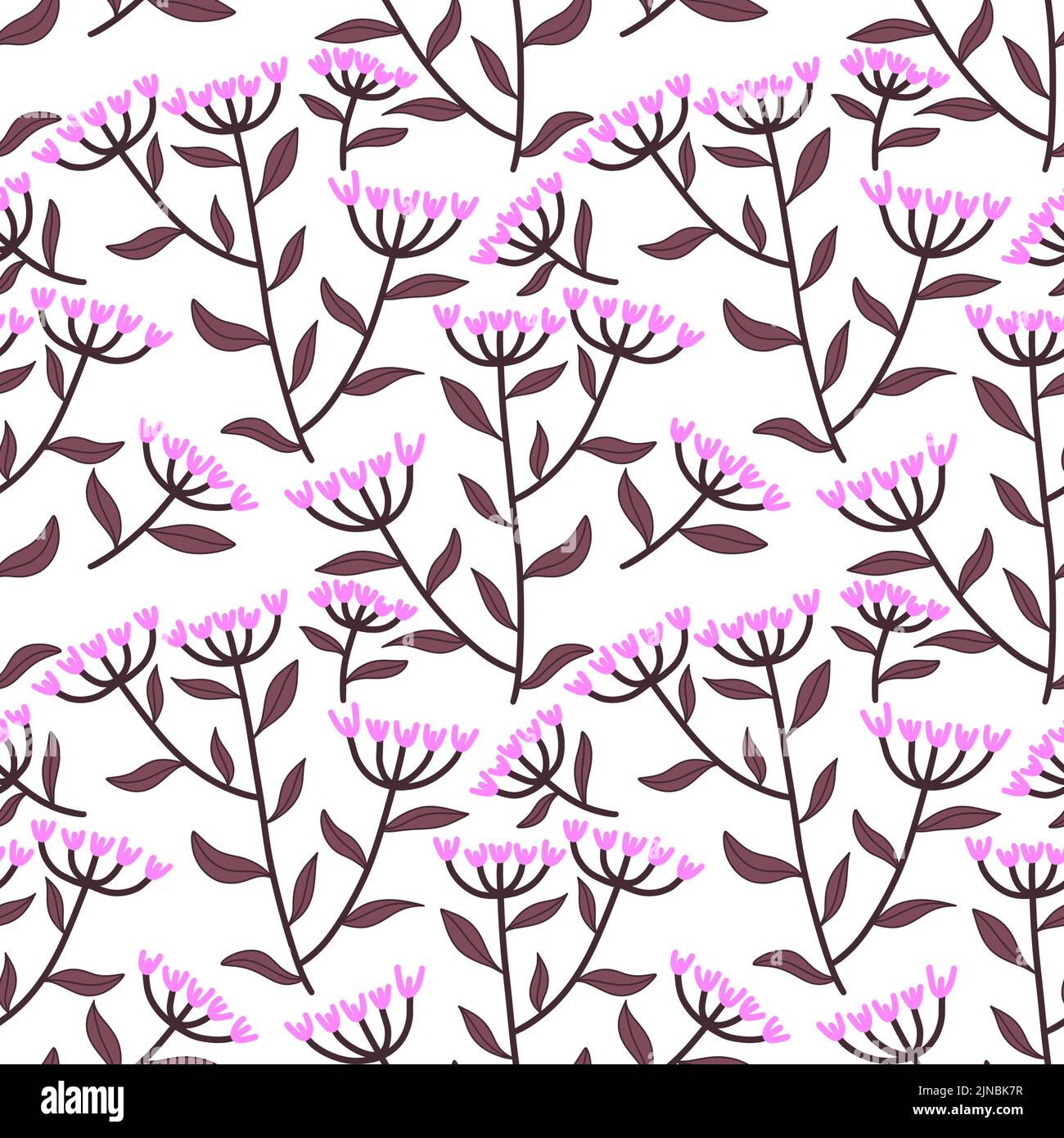 Floral seamless little flower and leaves pattern for wrapping paper and ...
