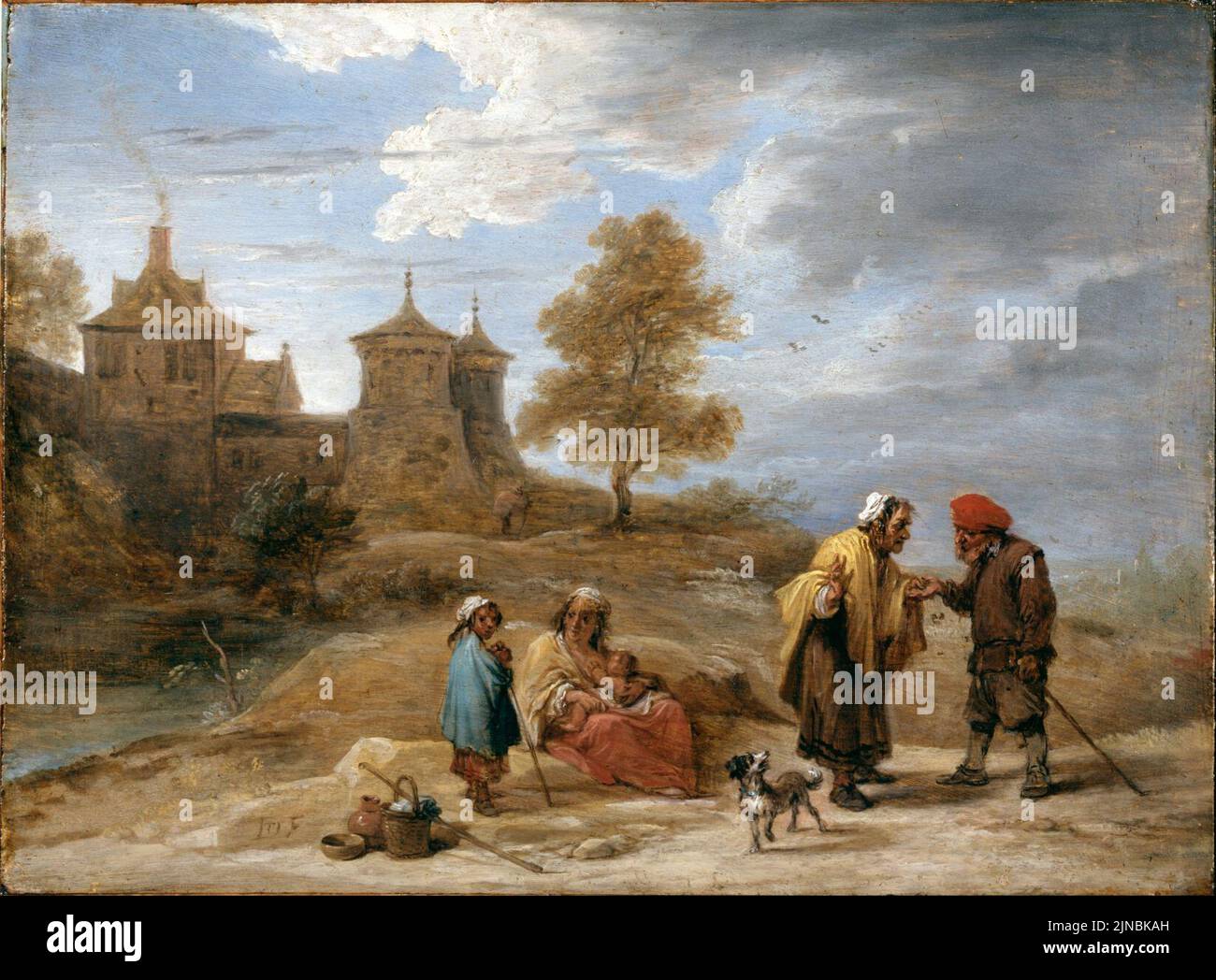 Teniers, David the younger - Gypsies in a Landscape Stock Photo - Alamy