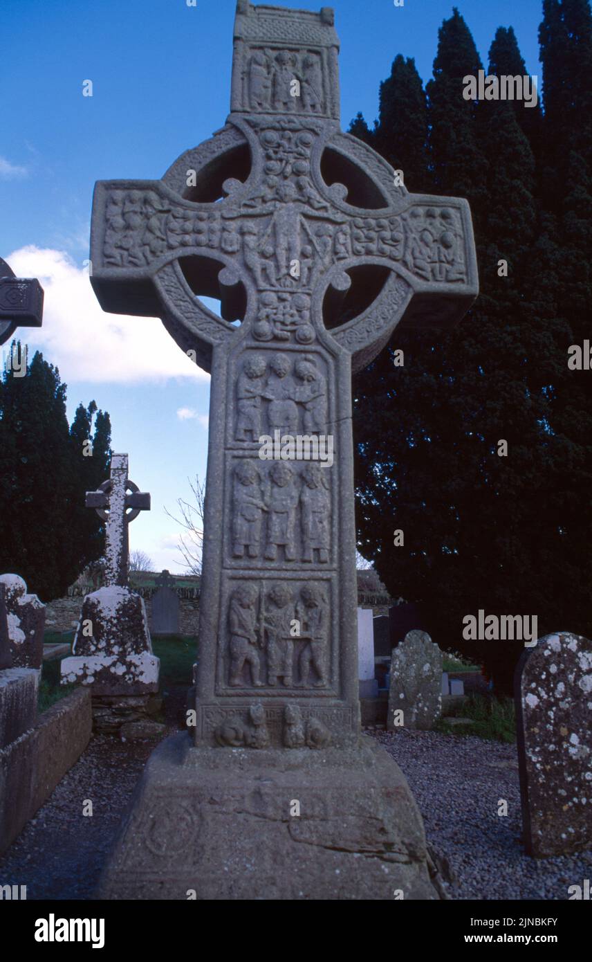 County Louth Ireland Monasterboice HIgh Cross West Face Stock Photo - Alamy