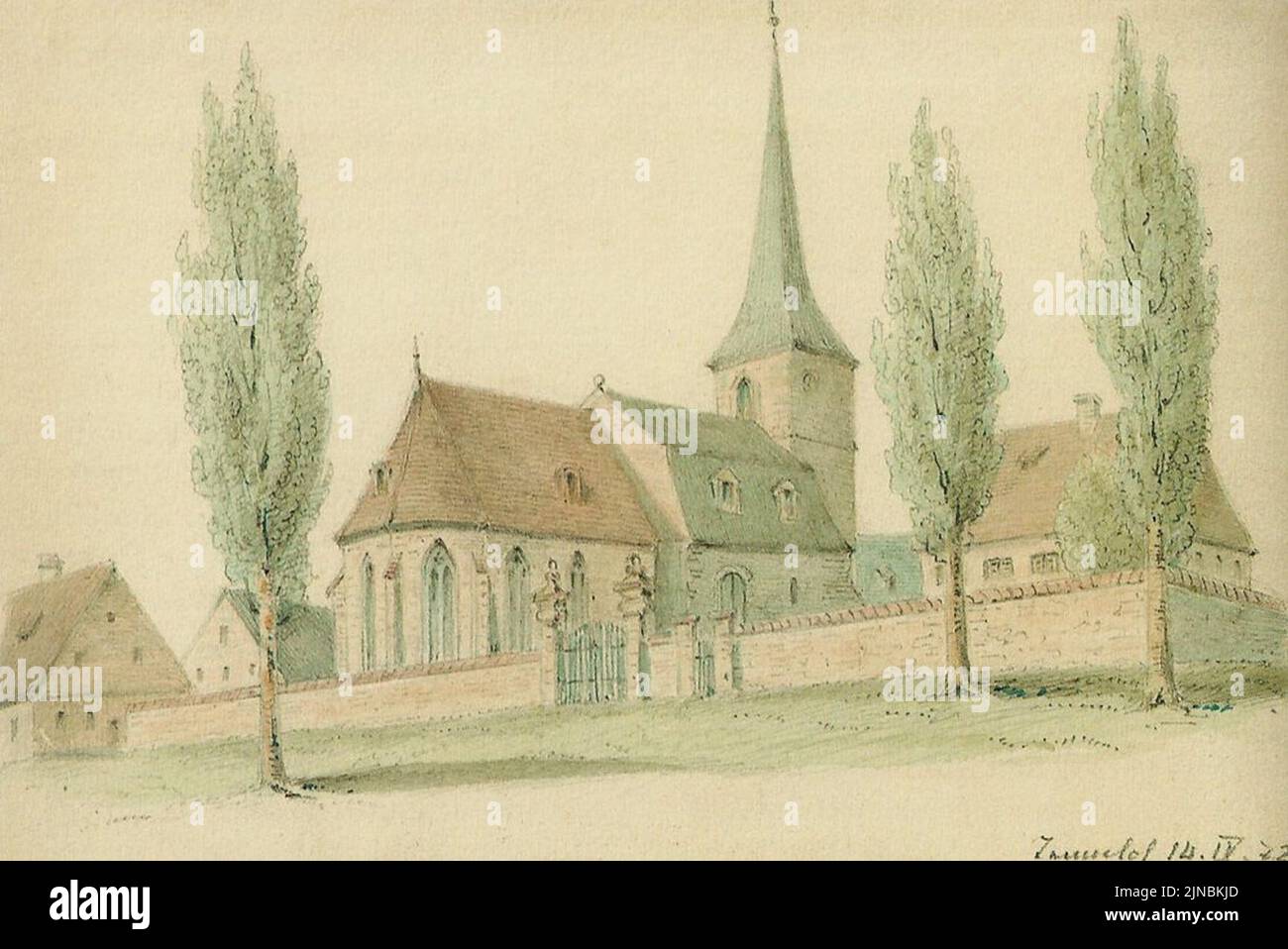 Tennenlohe St Maria Magdalena 1872 001 Stock Photo - Alamy