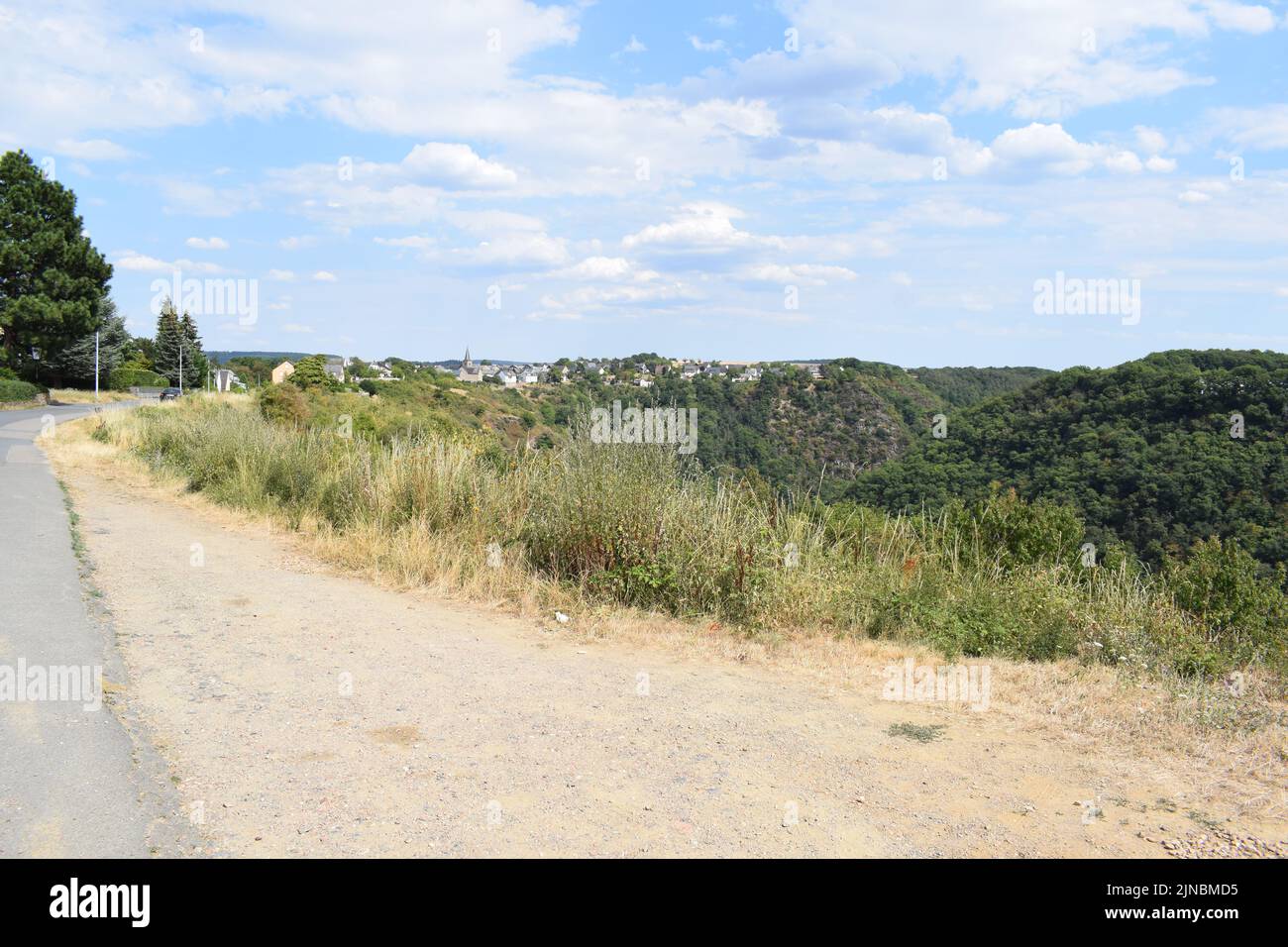 small parking area at the roadside Stock Photo - Alamy