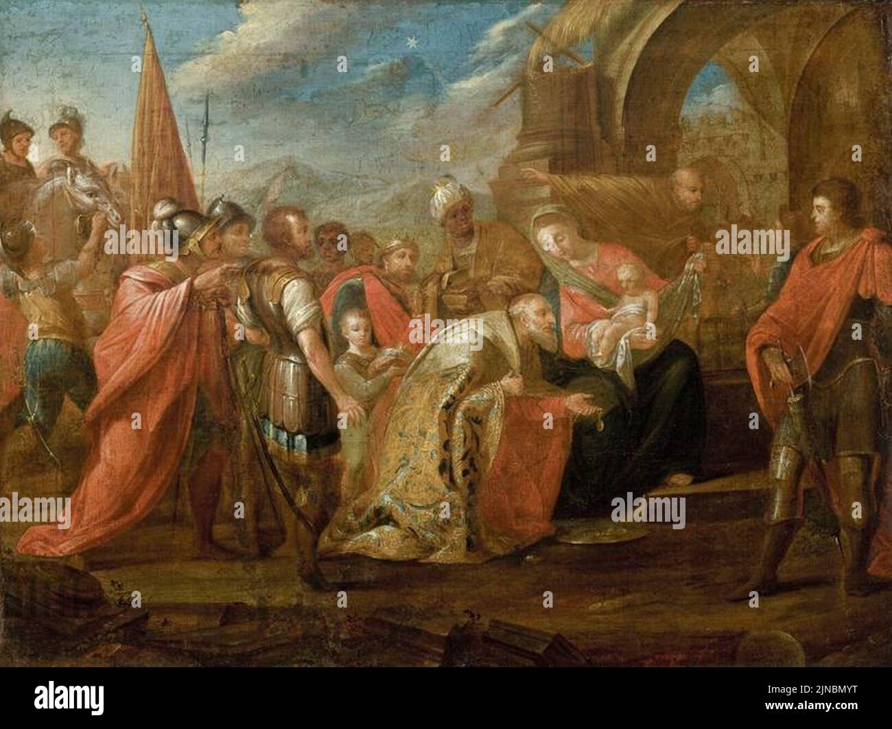 Teodor Baltazar Stachowicz - Pokłon Trzech Króli Stock Photo - Alamy