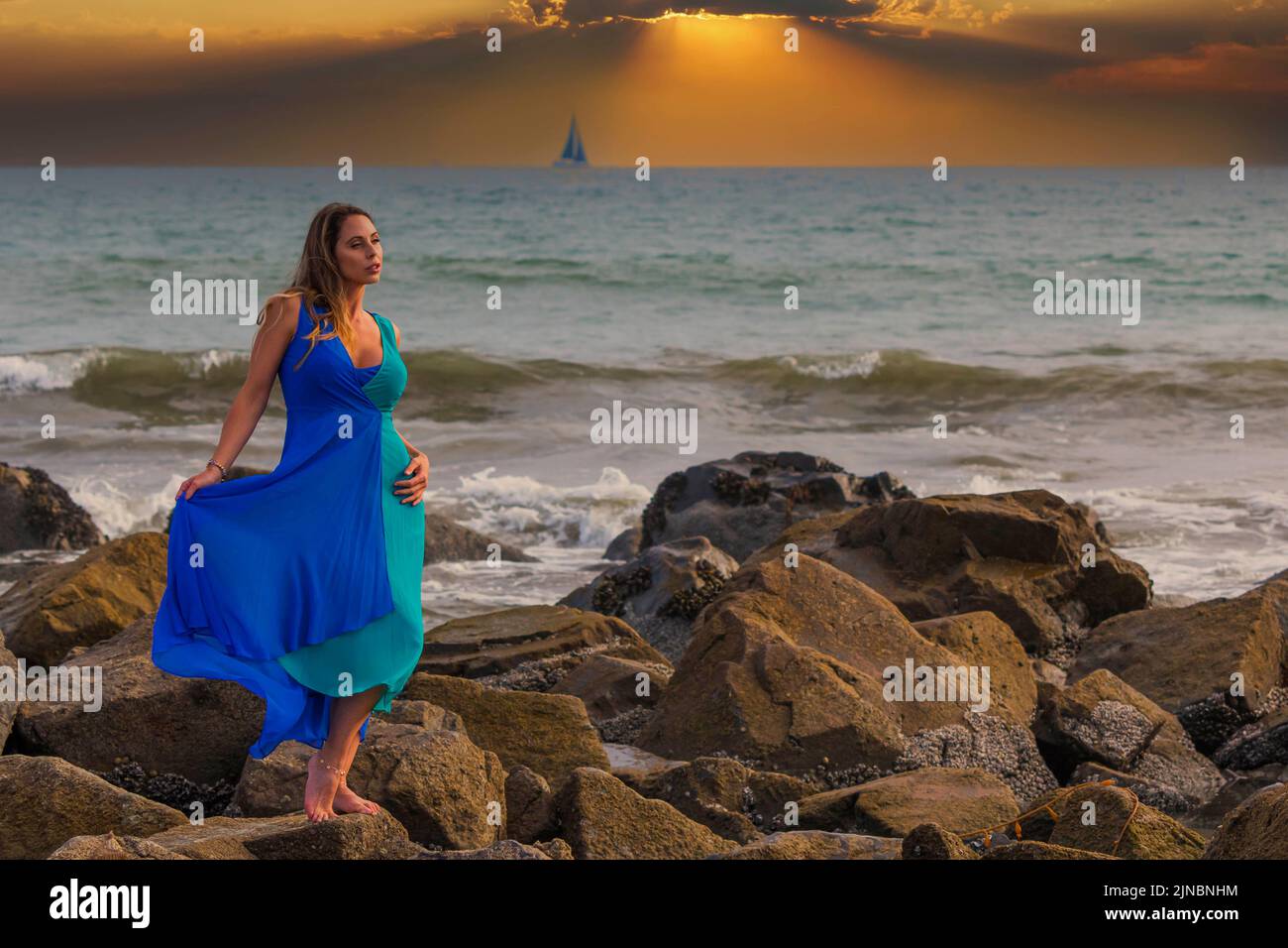 San Diego, California, USA. 6th July, 2019. A beautiful brunette ...