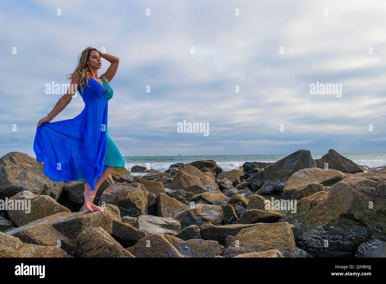 San Diego California Usa 6th July 2019 A Beautiful Brunette Hispanic Model Posing Outdoors