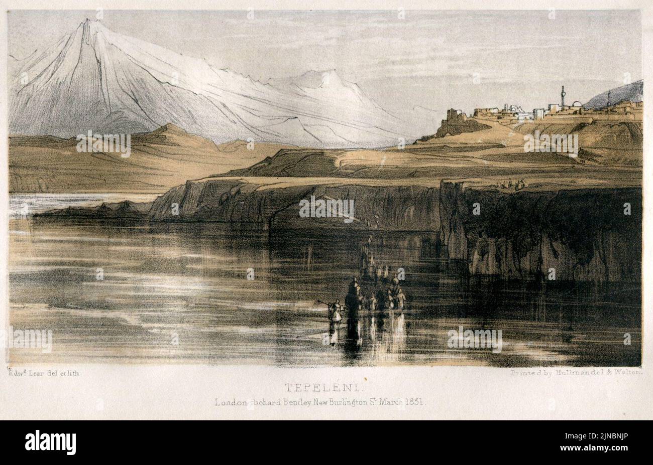 Tepeléni - Lear Edward - 1851 Stock Photo - Alamy