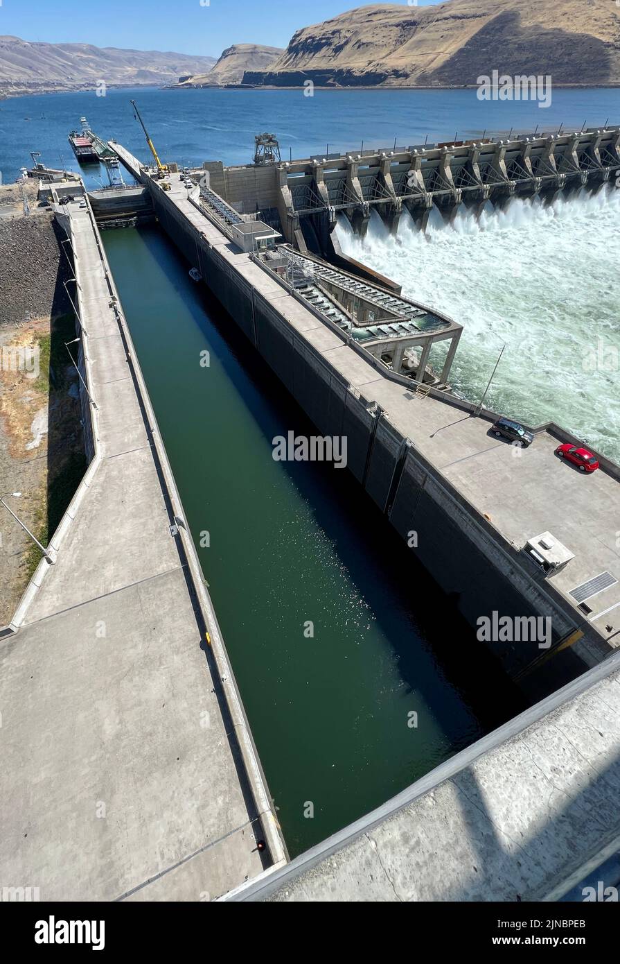 John Day Lock & Dam is located 216 miles upriver from the mouth of the ...