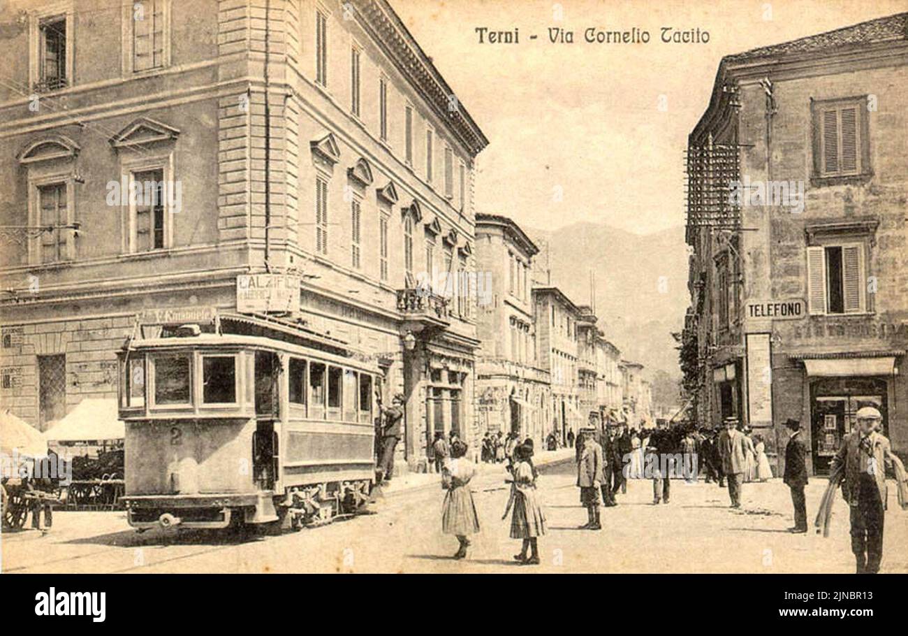 Terni - Via Cornelio Tacito 1917 Stock Photo - Alamy