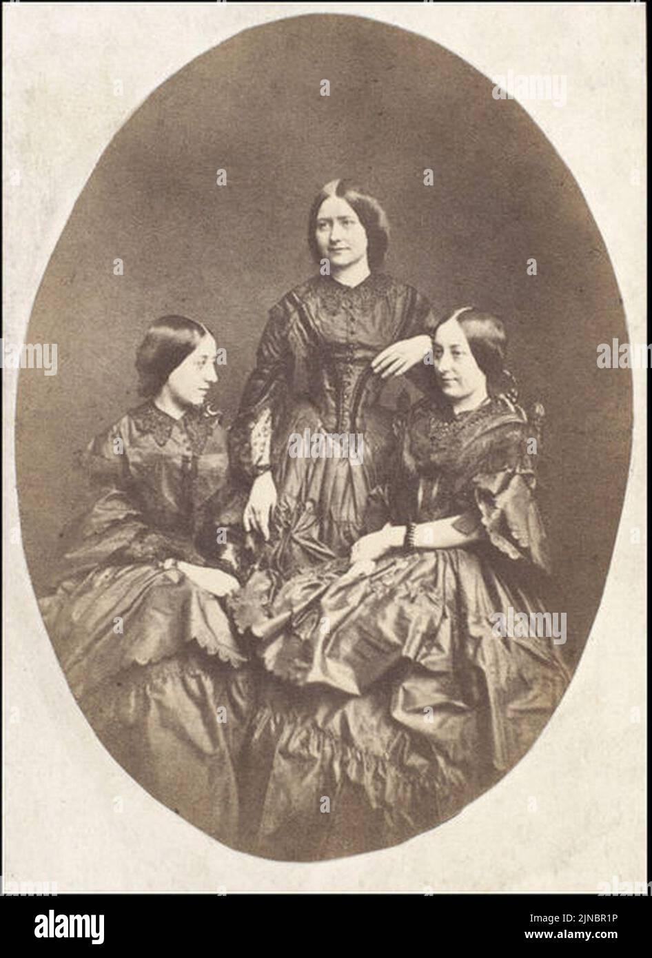 Ternan sisters - a carte d visite Maria Ellen and Frances Stock Photo ...