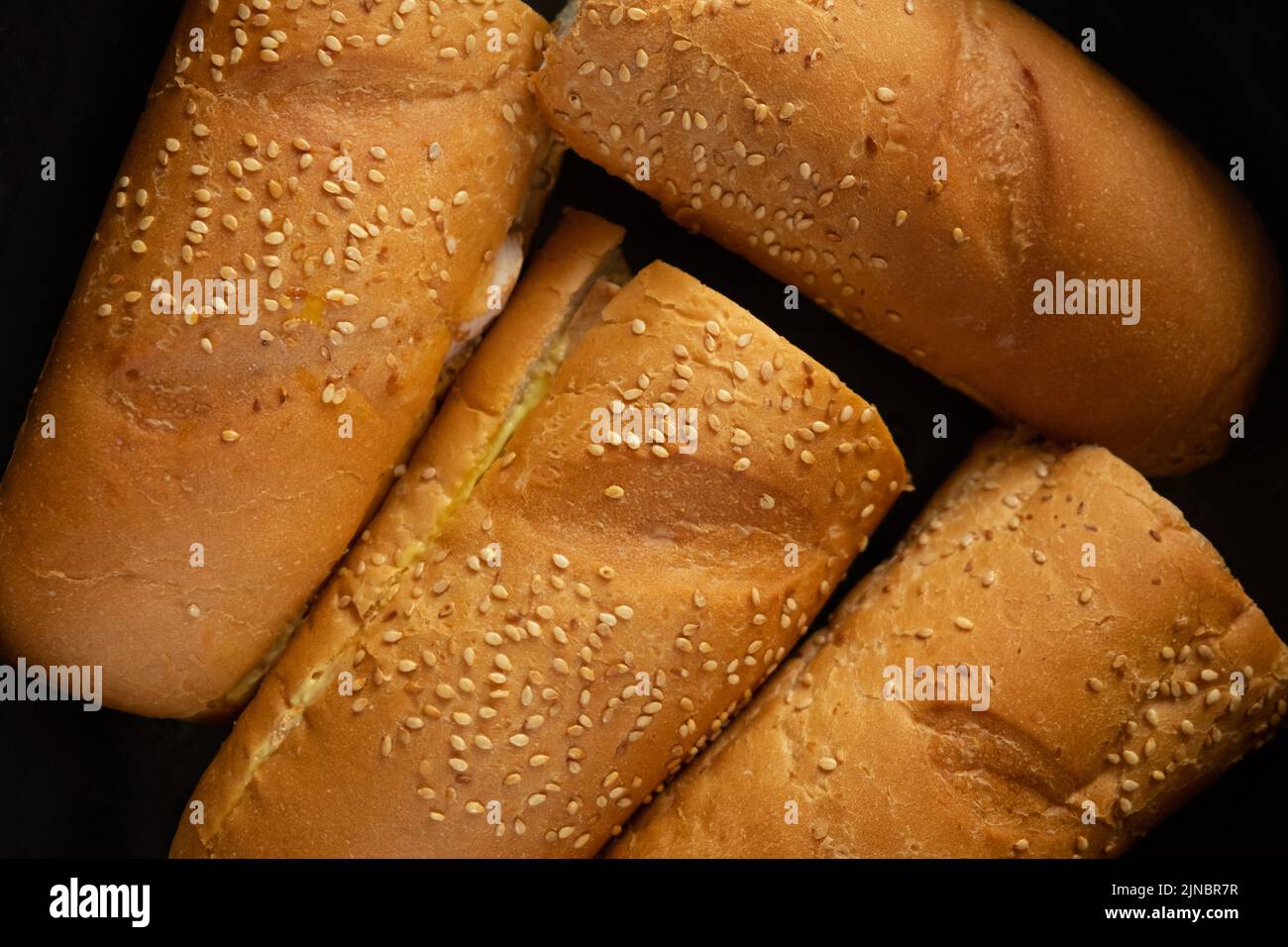 White bread sliced sesame hi-res stock photography and images - Alamy