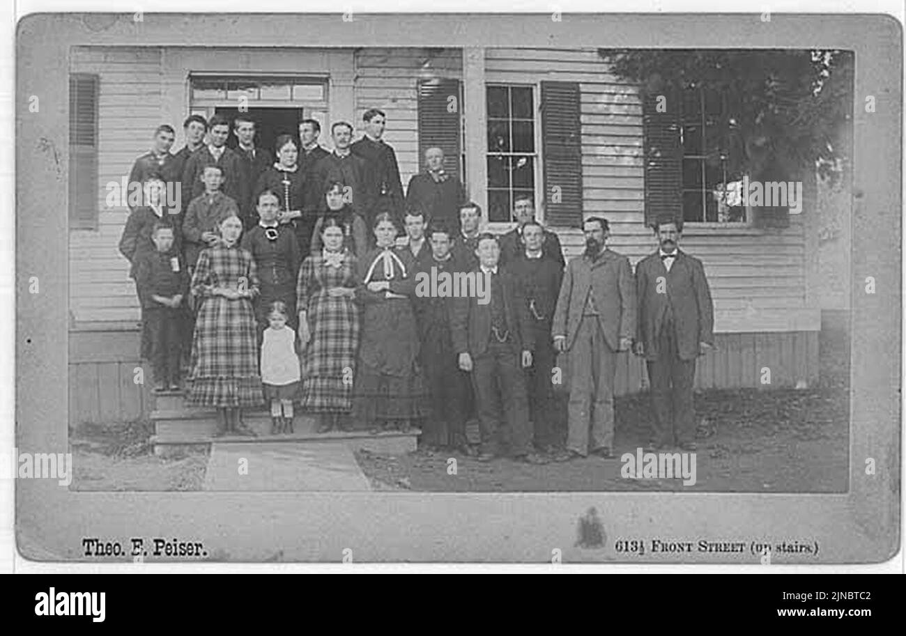 Territorial University Boarding Hall group portrait outside entrance ...