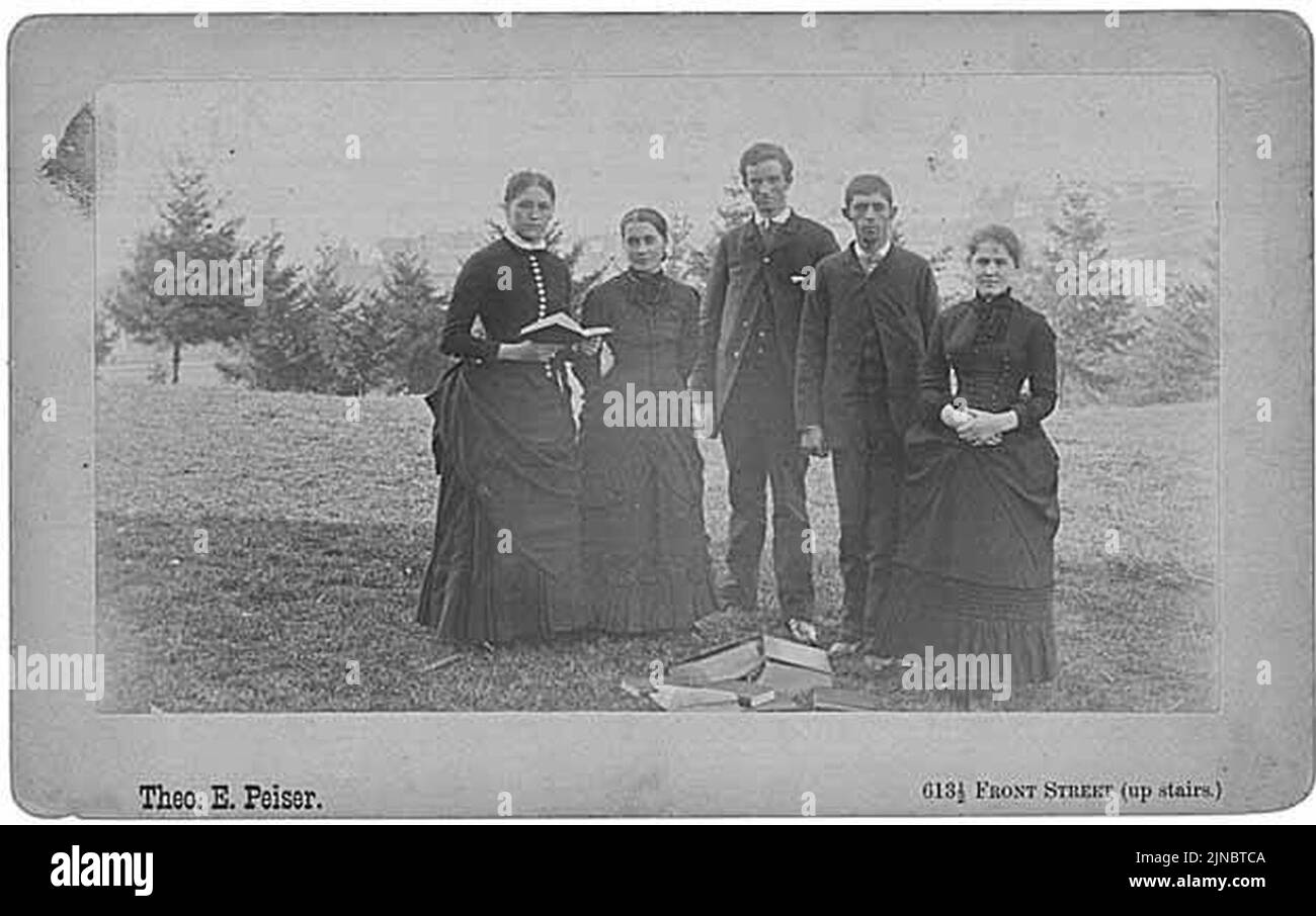 Territorial University Greek class group portrait, Seattle, 1883 ...