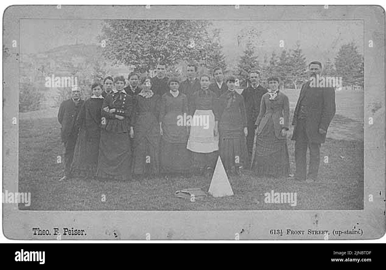 Territorial University geometry class group portrait, Seattle, 1883 ...