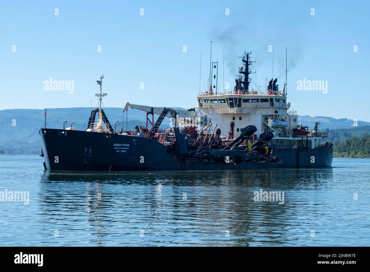 The Essayons, one of two hopper dredges owned and operated by the ...