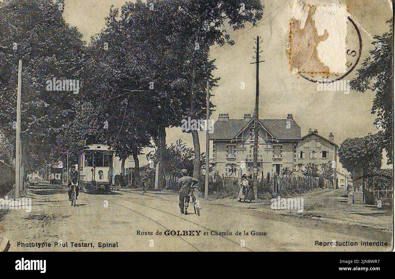 Testart - Route de Golbey et Chemin de la Gosse Stock Photo - Alamy