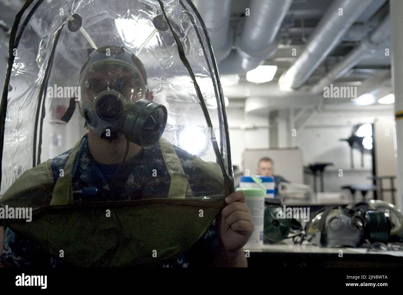 Testing a chemical, biological and radiological protective mask 121002 ...