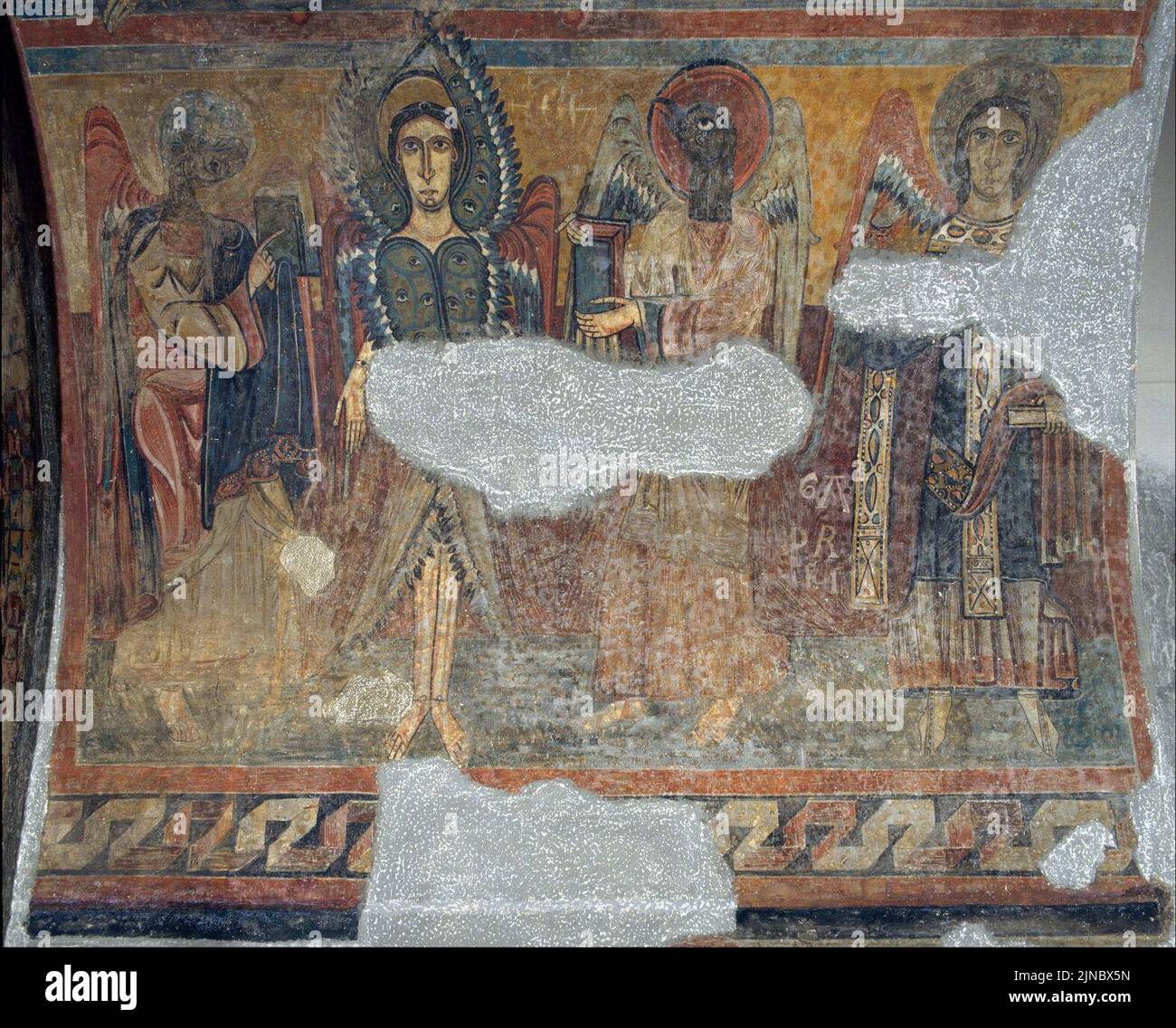 Tetramorph with Seraph and Archangel from Santa Maria de Taüll Stock ...