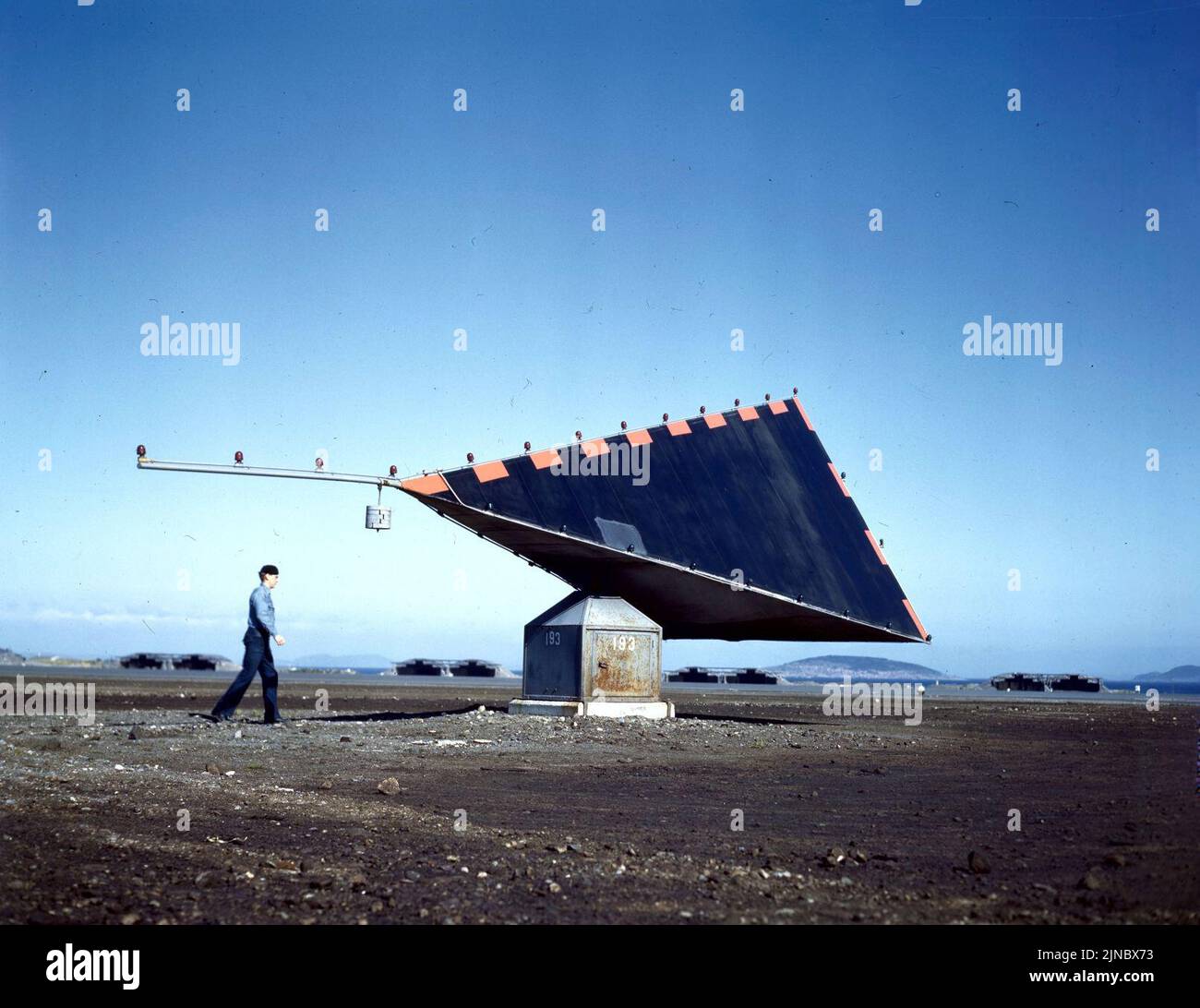 Tetrahedron wind direction indicator at the U.S. Naval Station Argentia ...