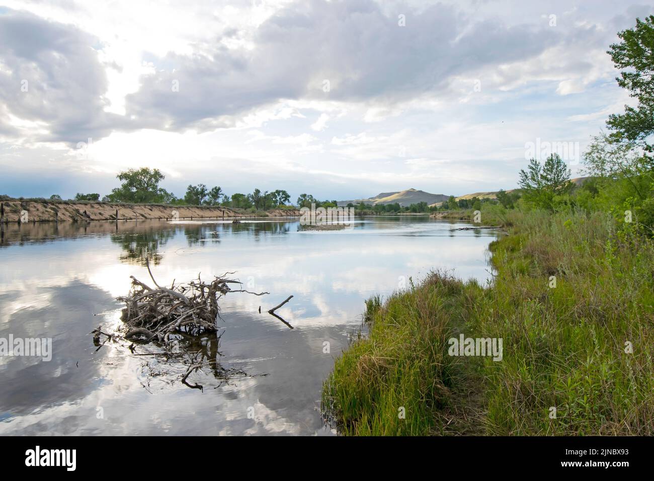 Boise River view in Idaho along the Greenway Stock Photo - Alamy