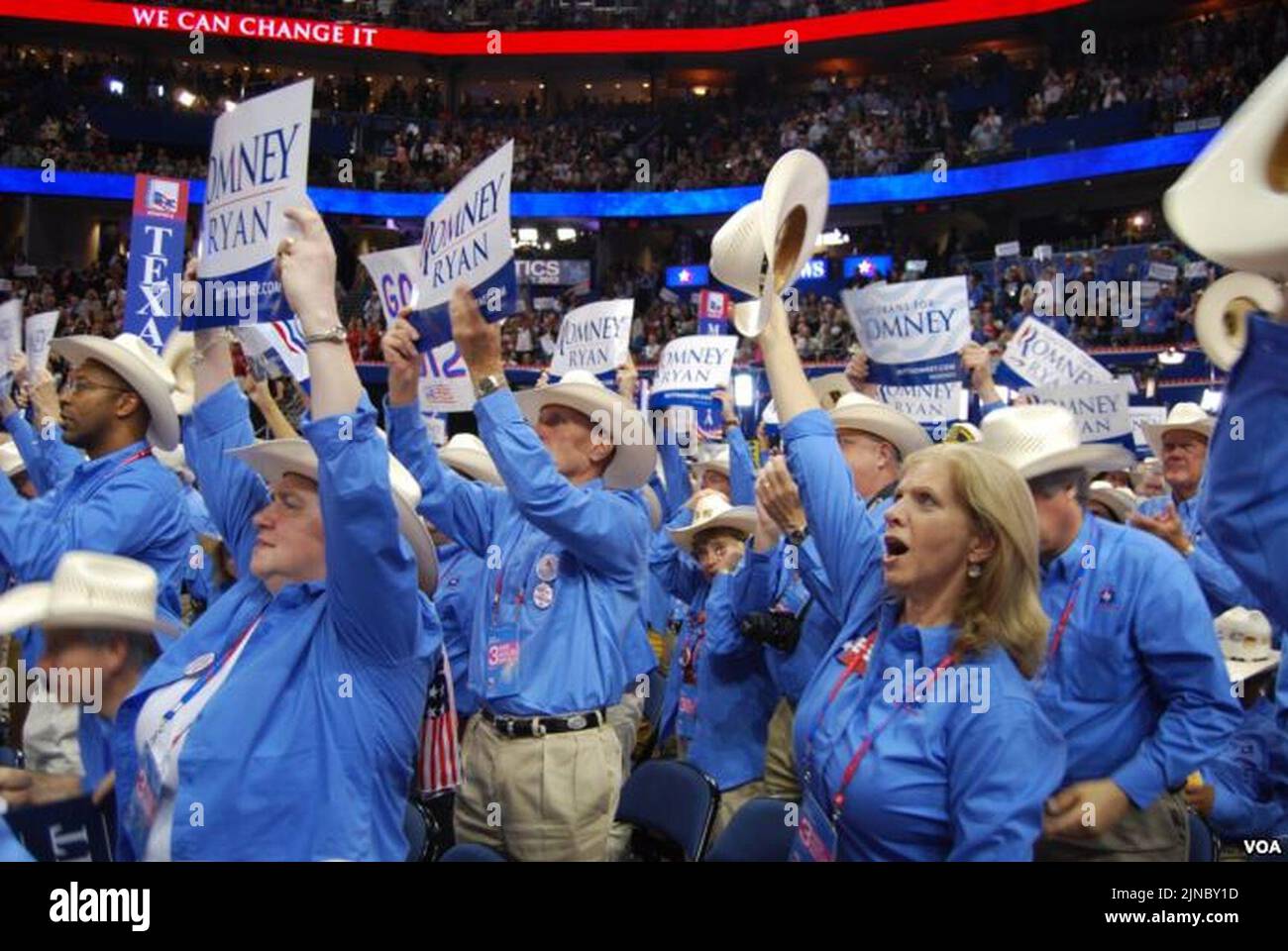 Texas Delegation at 2012 RNC Stock Photo - Alamy