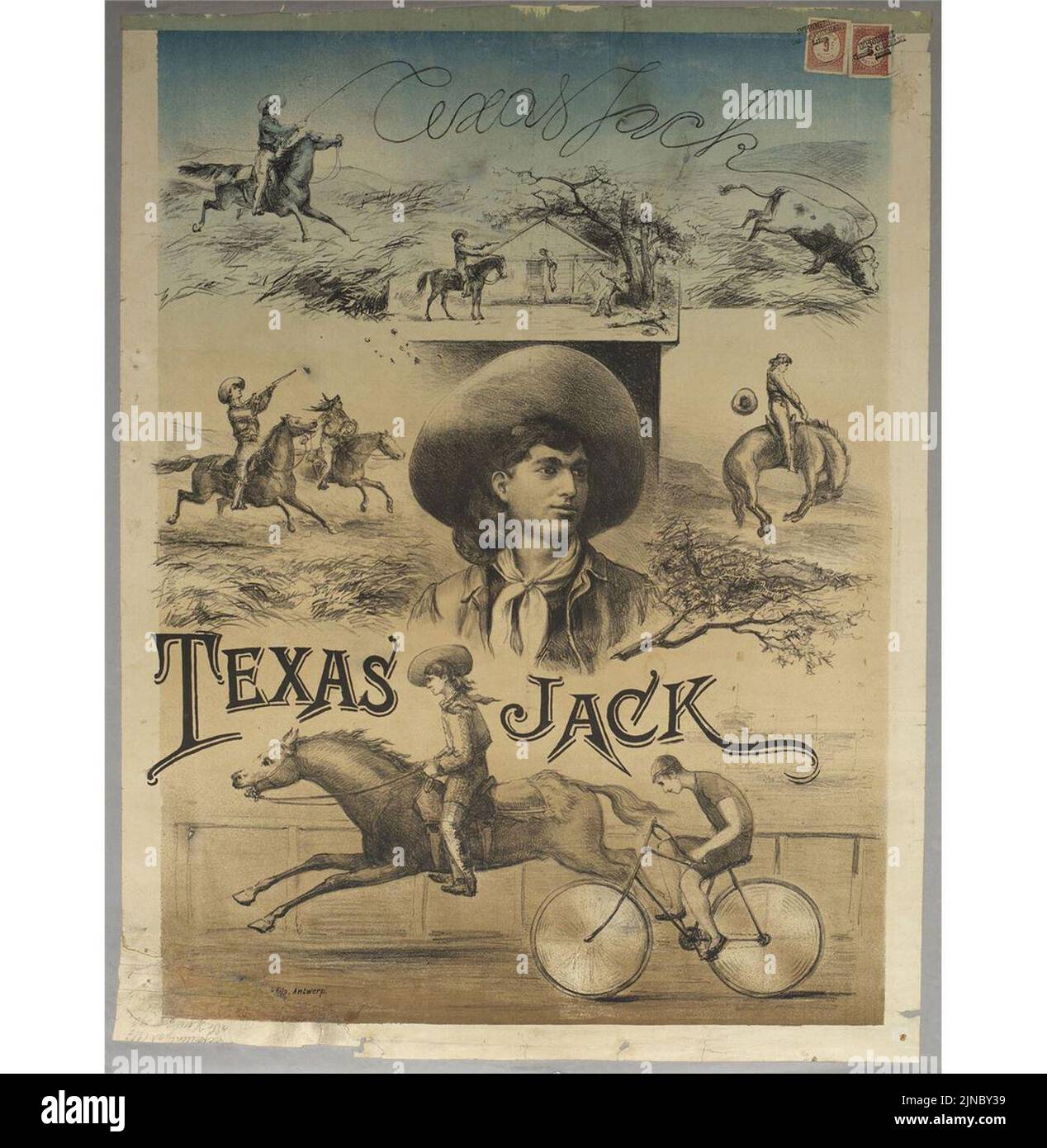Texas Jack Jr. show Advertising poster Stock Photo - Alamy