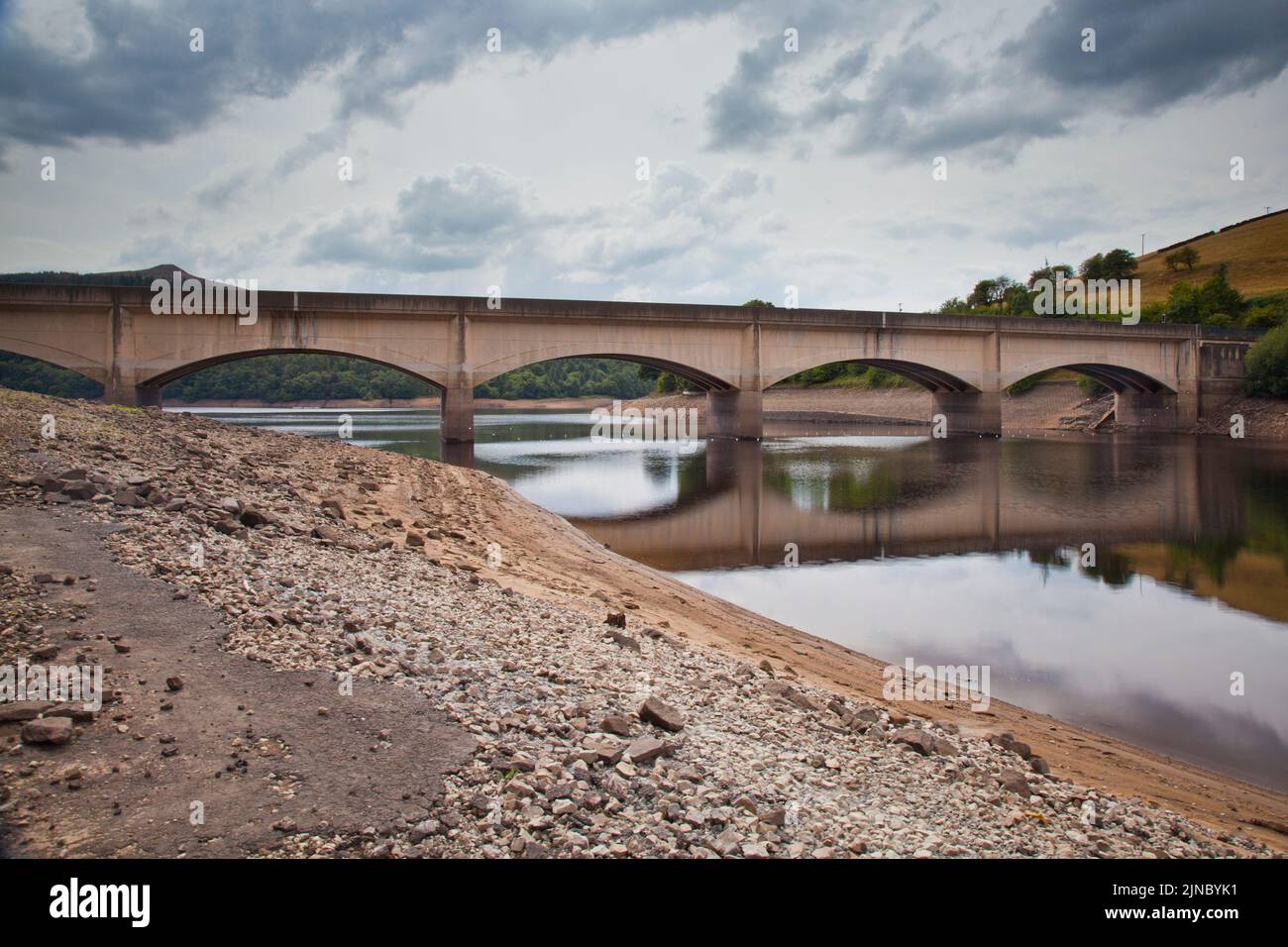 Dry conditions and low level water supplies at Ladybower Reservoir ...