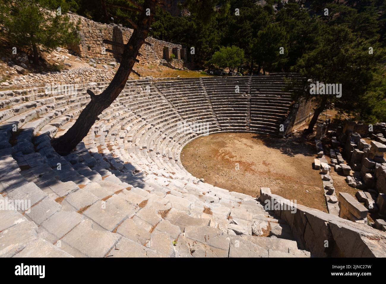 Remains of Arykanda theatre, Turkey Stock Photo - Alamy