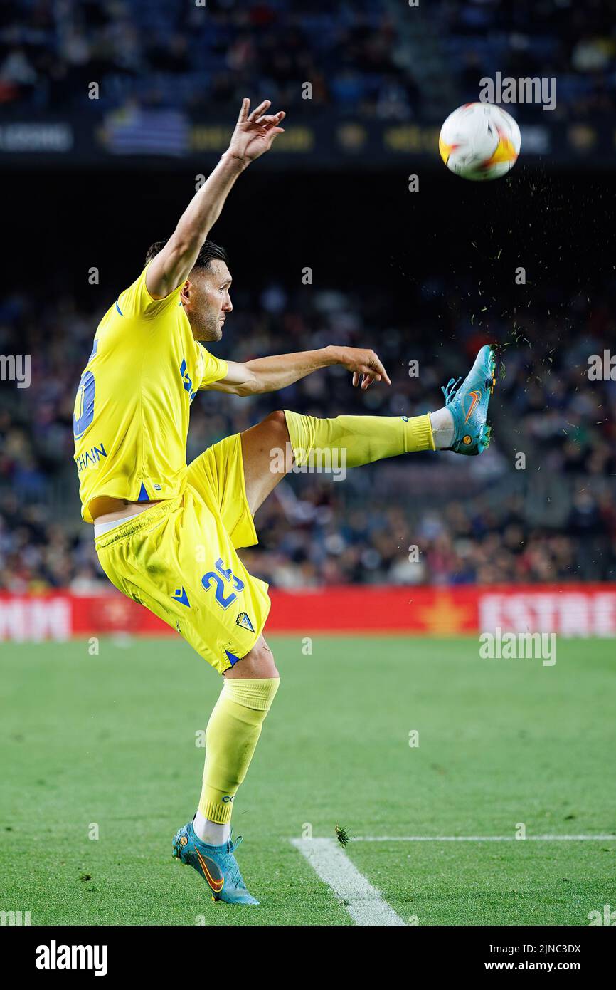 BARCELONA - APR 18: Lucas Perez in action during the La Liga match ...