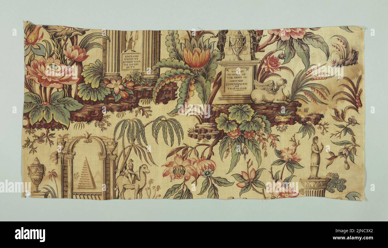 Textile, Death of Lord Nelson, 1806–07 Stock Photo - Alamy