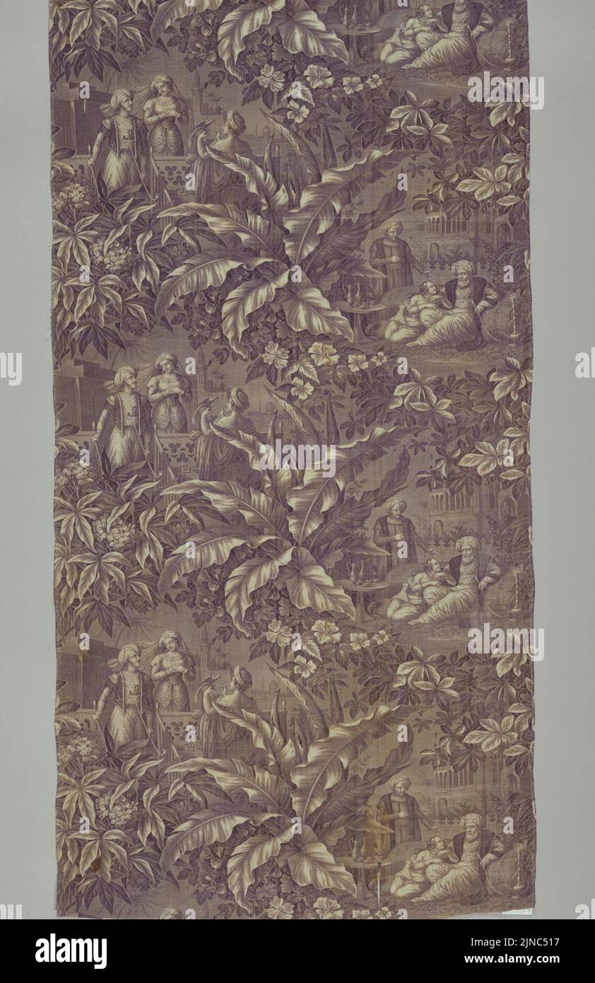 Textile, Turkish scenes, ca. 1840 Stock Photo - Alamy