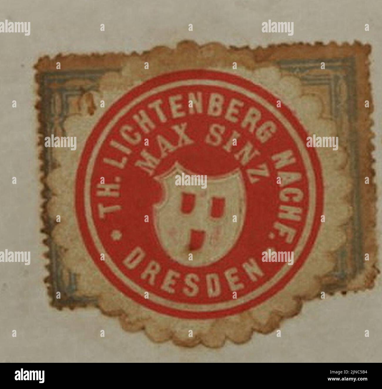 Th. Lichtenberg Nachf. Max Sinz Dresden Stock Photo - Alamy