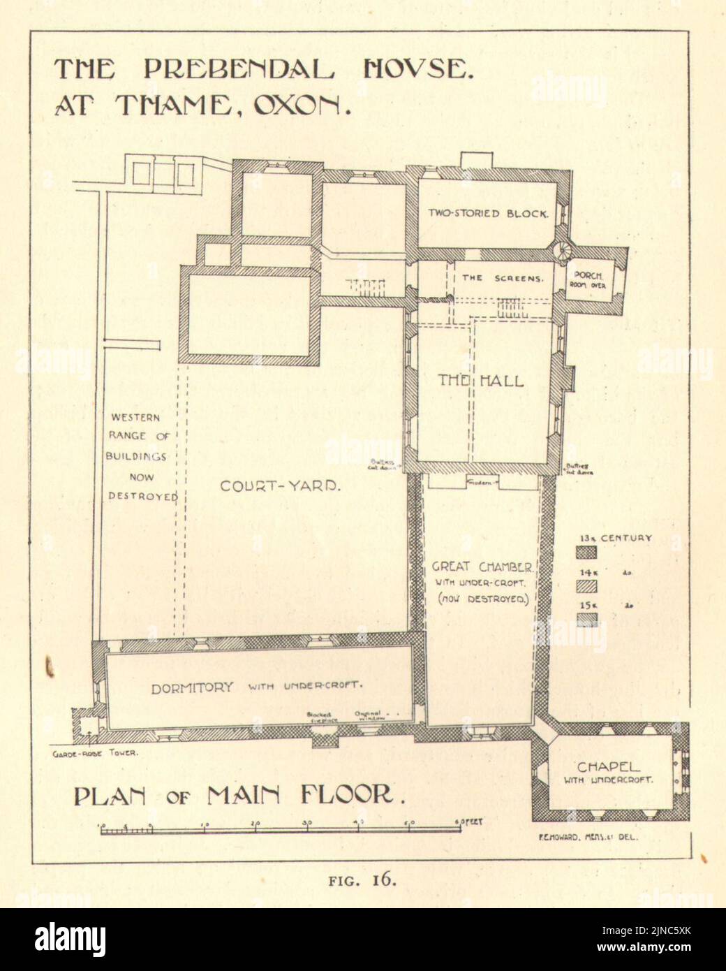 Thame Prebendal House Plan Archaeological Journal Volume 67 Page 368 ...