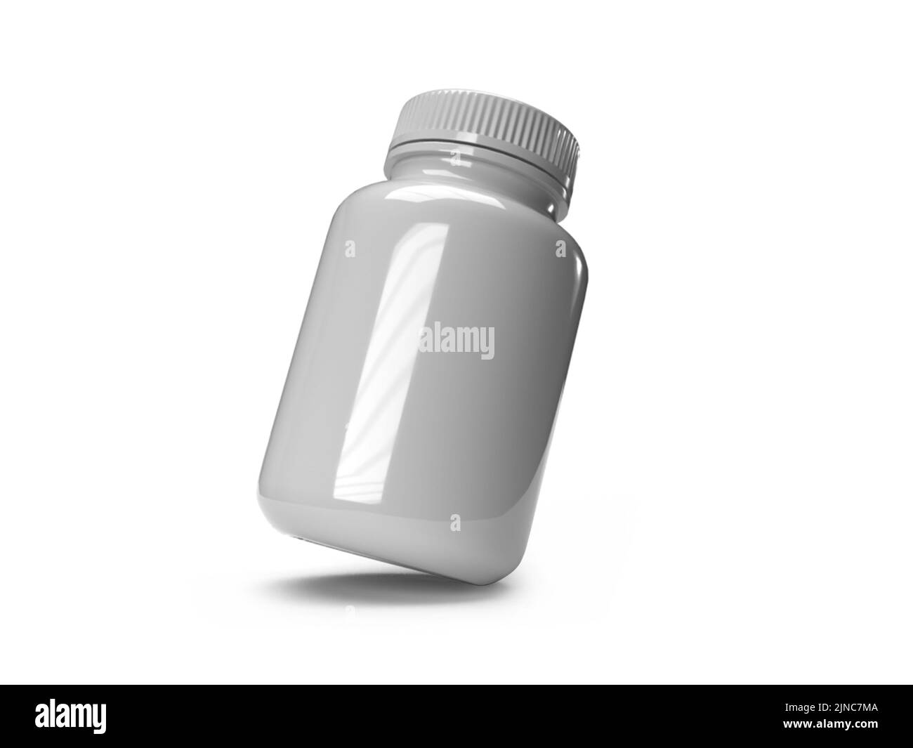 Medicine Bottle Jar 3D Illustration Mockup Scene on Isolated Background ...
