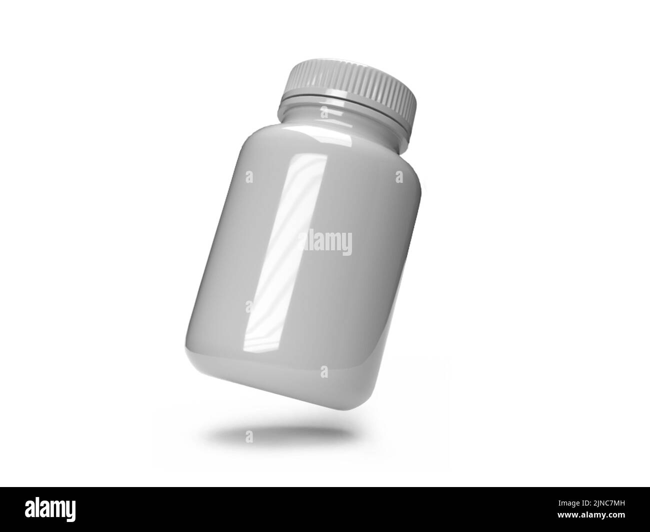 Medicine Bottle Jar 3D Illustration Mockup Scene on Isolated Background ...