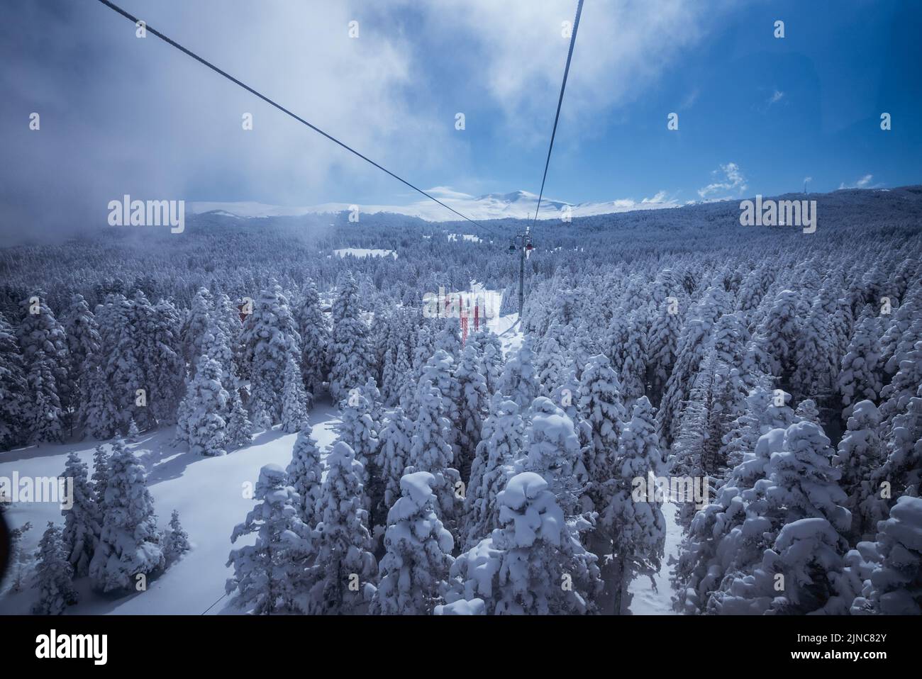 mountain covered with snow in uludag mountain Stock Photo - Alamy