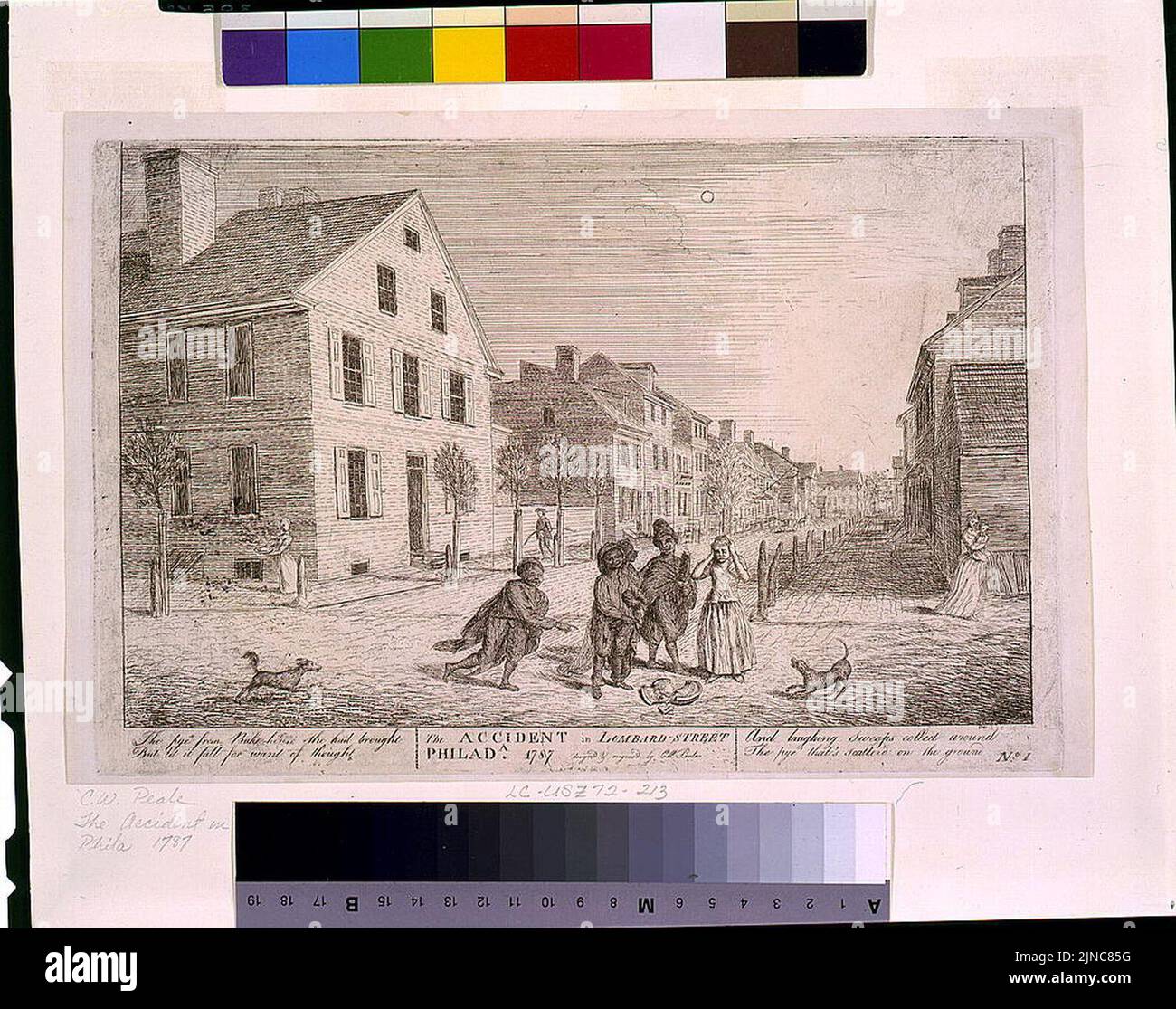 The accident in Lombard Street Philada. 1787 - design'd and engraved by ...