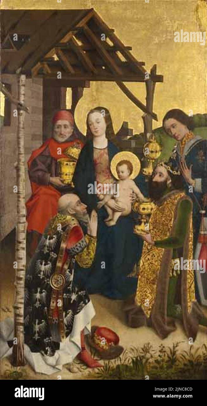 The Adoration of the Magi - Master of the Vision of St. John Stock ...