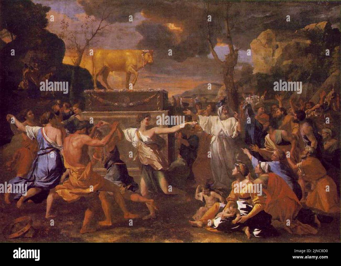 The adoration of the golden calf 1633-36 Stock Photo - Alamy