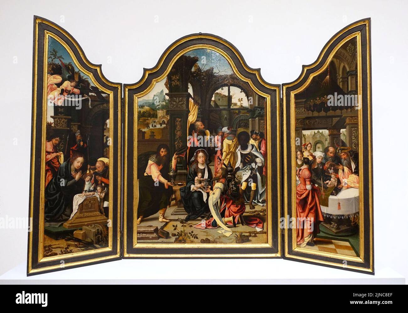 The Adoration of the Magi, with the Nativity and the Presentation in the Temple, Master of 1518 ...