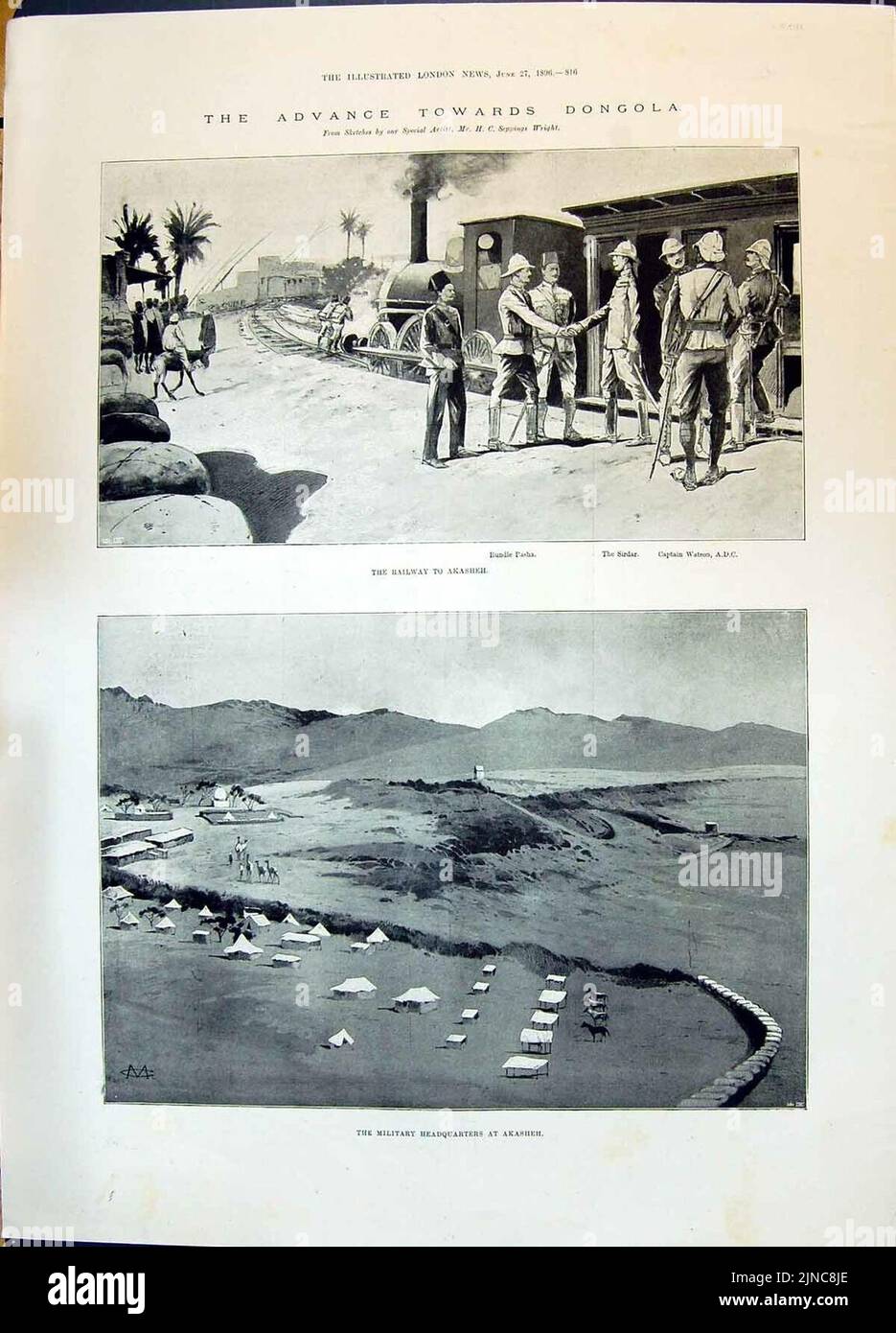 The advance towards Dongola - From Sketches by our Special Artist, Mr ...