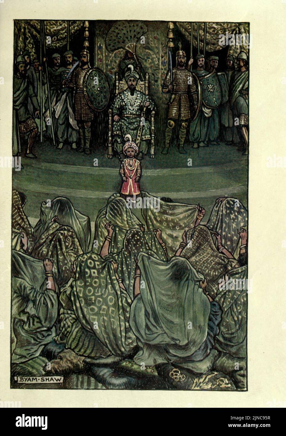 The adventures of Akbar. Illustrations 01 Stock Photo - Alamy