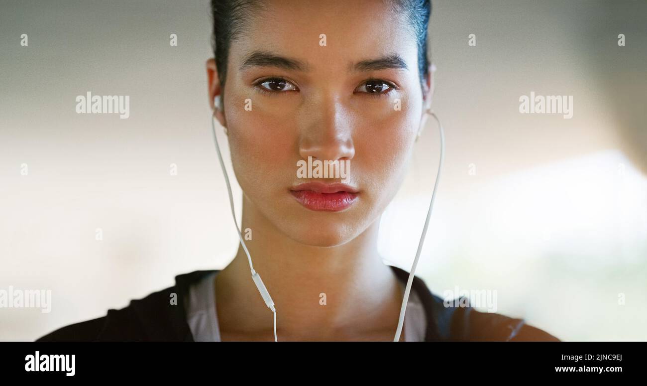 Shes got everything set to start her training. Cropped portrait of an ...