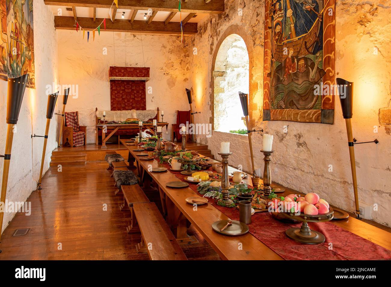 Banquet Hall in Carrickfergus Castle, Carrickfergus, Northern Ireland ...